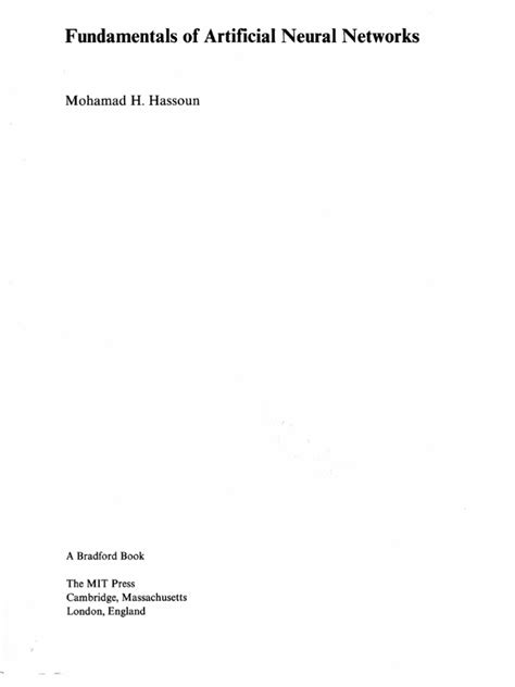 fundamentals of artificial neural networks pdf artificial neural