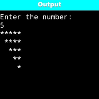 CodeForHunger Learn Coding Easily C Program To Print Inverted Half Left Side Of Pyramid Star