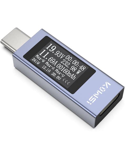 Yojock Usb C Tester Power Meter 4 30v 0 12a Digital Multimeter Type C Voltage And Current