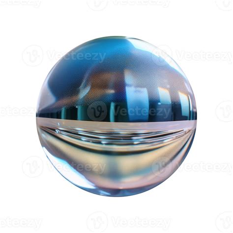 Glass Sphere Showcasing Reflection Transparency And Geometric Perfection 49807031 Png