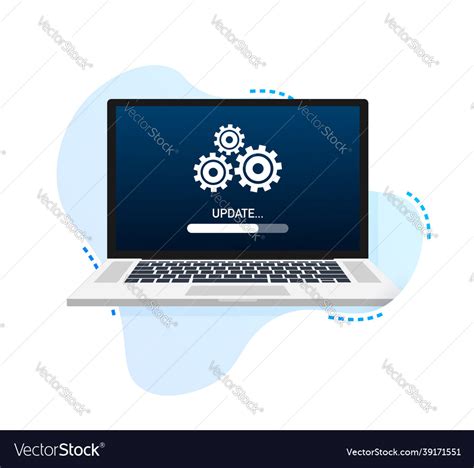 System Software Update Data Or Synchronize Vector Image