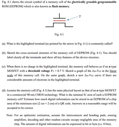 Solved Fig 41 ﻿shows The Circuit Symbol Of A Memory Cell