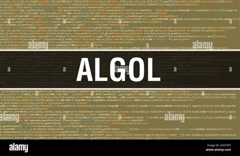 Algol With Digital Java Code Text Algol And Computer Software Coding Vector Concept