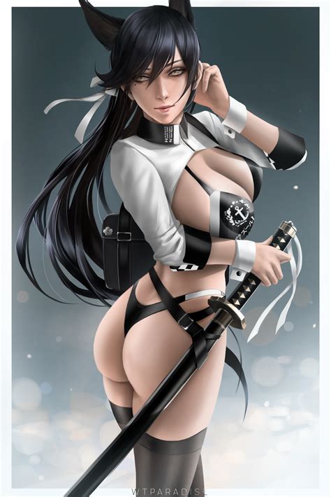 Atago Looking Back Wtparadise Azur Lane Scrolller