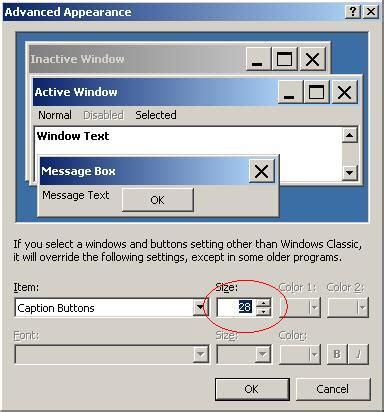 Change The Size Of Minimize Maximize And Close Button In Windows