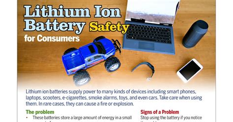 Village Of Bellevue NFPA Lithium Ion Battery Safety For Consumers