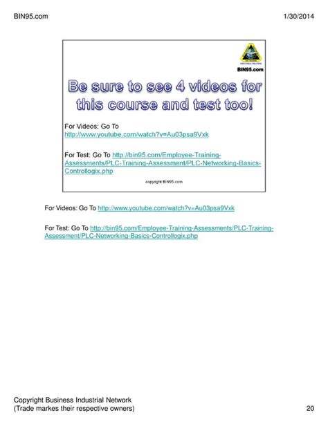 Plc Networking Basics Instructors Notes Pdf