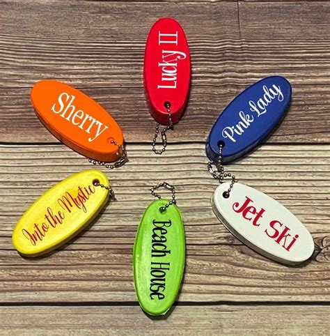 Floating Keychain Personalized Custom Fishing Surf Beach Etsy