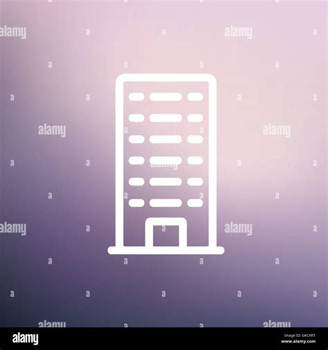 Office Building Thin Line Icon Stock Vector Image And Art Alamy