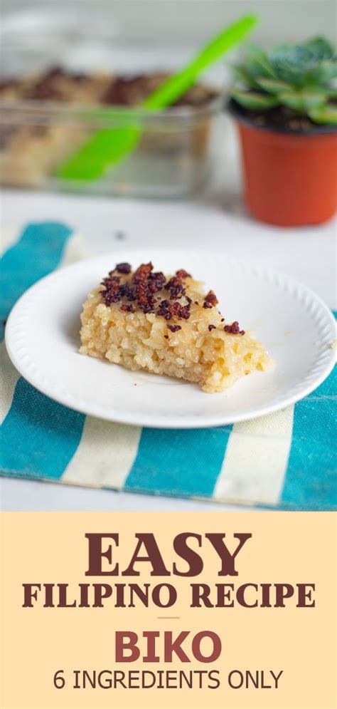 Filipino Sweet Sticky Rice Biko Biko Filipino Recipe Easy Biko