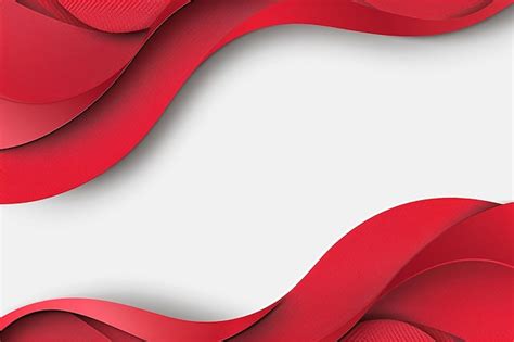 Premium Photo Red Curve Frame Template For Visual Content