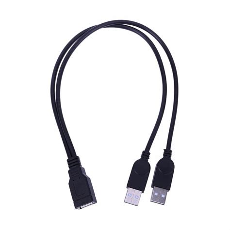 Dual Usb A Male To Usb Female Splitter Extension Cable Grandado