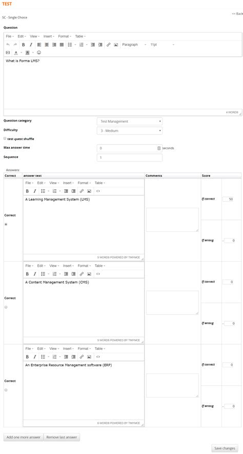 Test Formalms Documentation