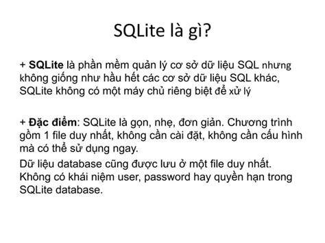 Basic Sqlite In Android Pptx