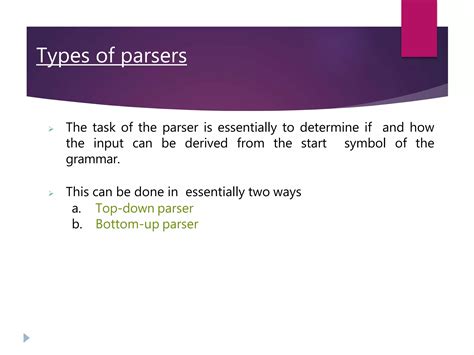 the role of the parser and error recovery strategies ppt in compiler