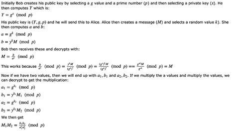 Homomorphic Encryption Using Elgamal Encryption