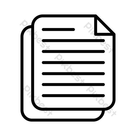Lined Document Line Icon Vector Png Images Ai Free Download Pikbest
