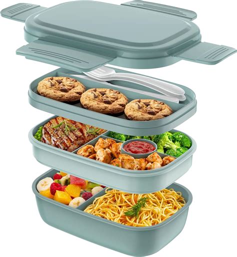 Jelife Bento Box Adult Lunch Box 72oz Stackable Bento
