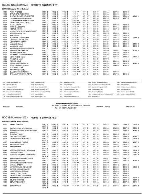 2023 Bgcse Results Srs 1 Pdf Science