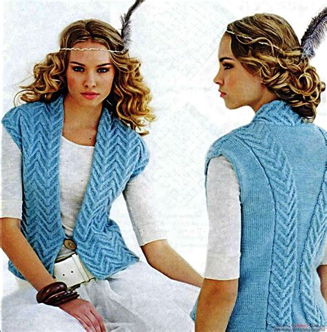 Вязание жилета спицами для женщин с описанием и схемами бесплатно