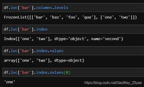 Pandas 难以置信的多重索引2——获取多重索引的值（史上最全）pandas多重索引取值 Csdn博客