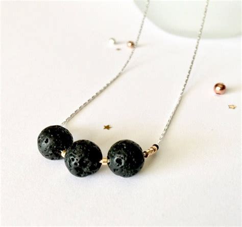 Lava Stone Necklace Lava Bead Necklace Lava Rock Jewelry Etsy Canada