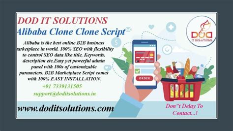 Ppt Alibaba Clone Script Dod It Solutions Powerpoint Presentation Free Download Id12244434