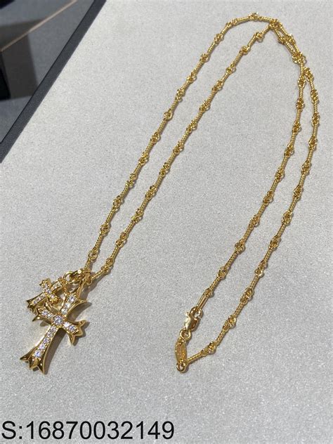 Agg 크롬하츠 더블 십자가 목걸이 골드 악세사리 프랭크렙 업계최초 원가공개 레플리카 구매내역 제공