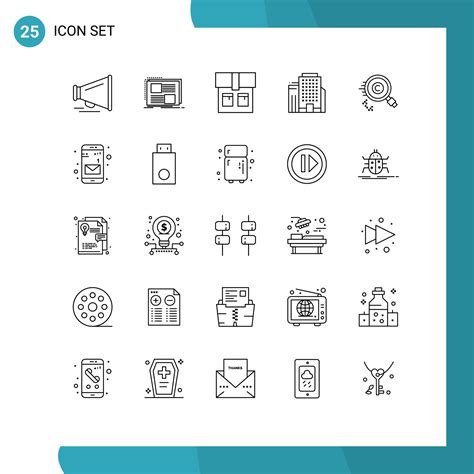 User Interface Pack Of 25 Basic Lines Of Property Find Bag Copyright