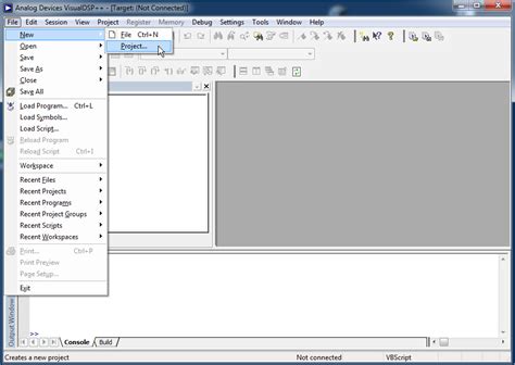 visualdsp создание нового проекта dsp programming