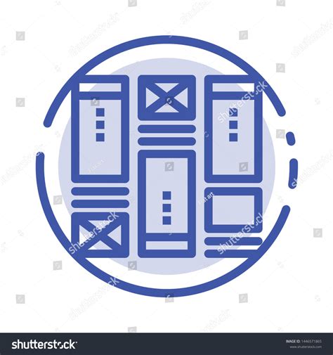 Wire Framing Sketching Wireframe Idea Blue เวกเตอร์สต็อก ปลอดค่าลิขสิทธิ์ 1446571865