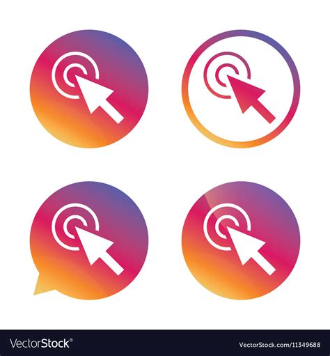 Mouse Cursor Sign Icon Pointer Symbol Royalty Free Vector