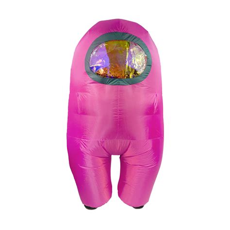 Among Us Inflatable Fancy Dress Halloween Costume Adult One Size Pink