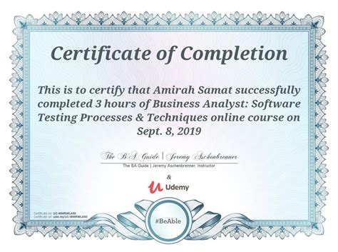 Amirah Samat On Linkedin Udemy Course Completion Certificate