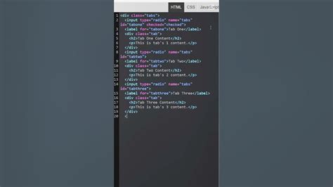 Responsive Css Tabs Html Css Youtube