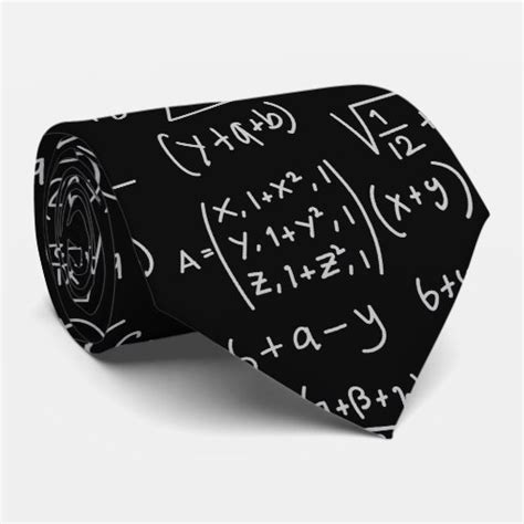 Math Teacher Formulas Cool Geek Funny Neck Tie Zazzle