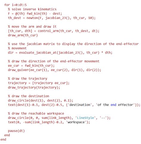 Implement Forward Kinematics On A 3 Joint 2d Robotic Arm Rmatlab
