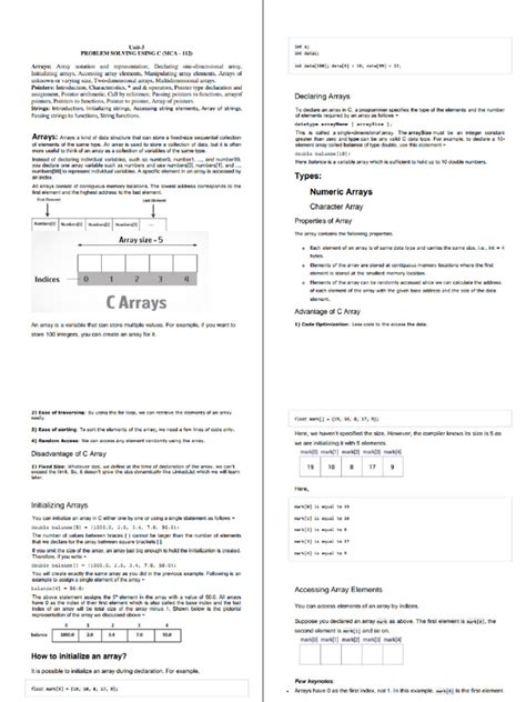 unit 3 problem solving using c mca 112 1 pdf