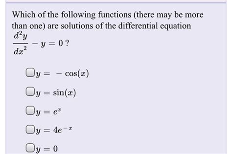 Solved Which Of The Following Functions There May Be More