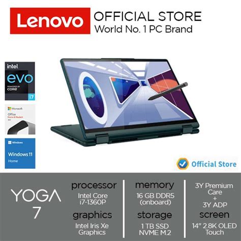 Promo Lenovo Yoga 7 14irl8 Core I7 1360p 16gb 1tb W11 Ohs Diskon 7 Di Seller Lenovo Yoga