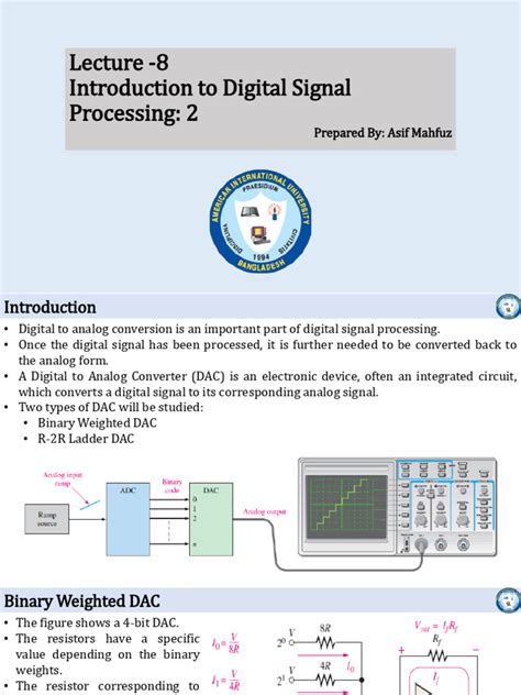 final lect 8 pdf analogue electronics digital to analog converter