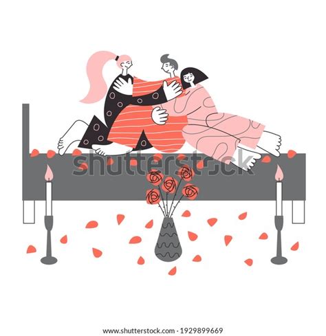 Three Polyamorous People Making Sex Concept Stock Vector Royalty Free 1929899669 Shutterstock