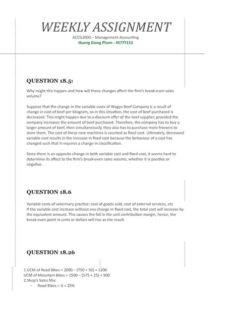 assignment week 2 weekly assignment accg2000 management accounting