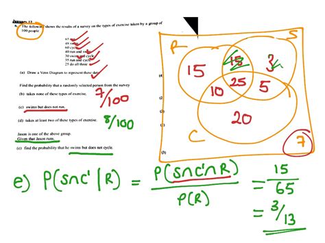 Venn Diagram Probability Worksheets With Answers