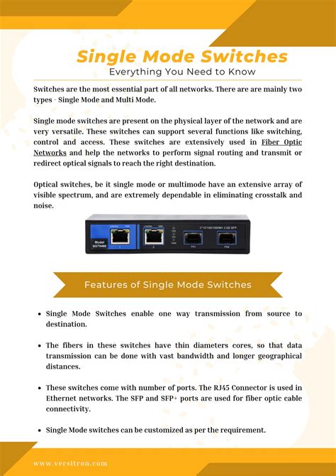 PPT Everything You Need To Know About Single Mode Switches PowerPoint Presentation ID