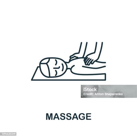 스파 테라피 컬렉션의 마사지 아이콘 간단한 라인 요소 템플릿 웹 디자인 및 인포 그래픽을위한 마사지 기호 마사지에 대한 스톡 벡터 아트 및 기타 이미지 Istock