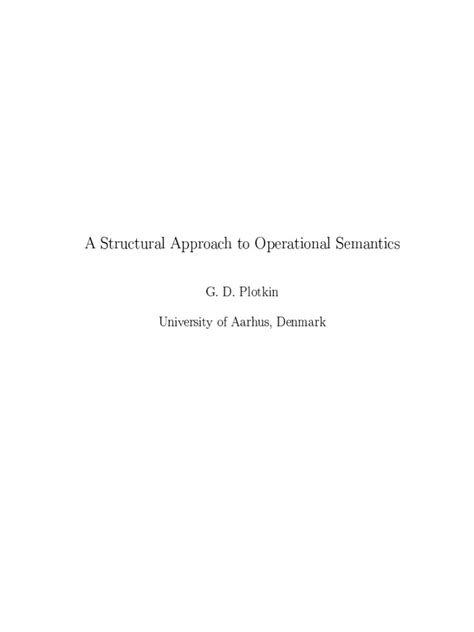 plotkin s a structural approach to operational semantics pdfdrive pdf