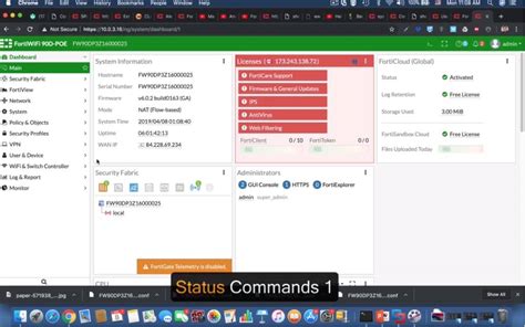 12 دوره آموزشی Fortigate Administration دستورات System Status قسمت