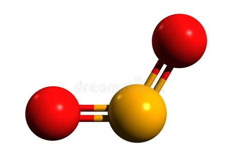 3d Image Of Nitrogen Dioxide Skeletal Formula Stock Illustration