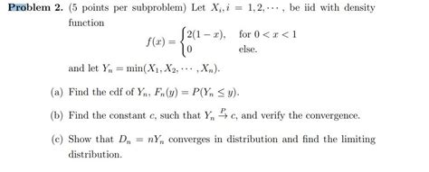 solved roblem 2 5 points per subproblem let xi i 1 2 ⋯